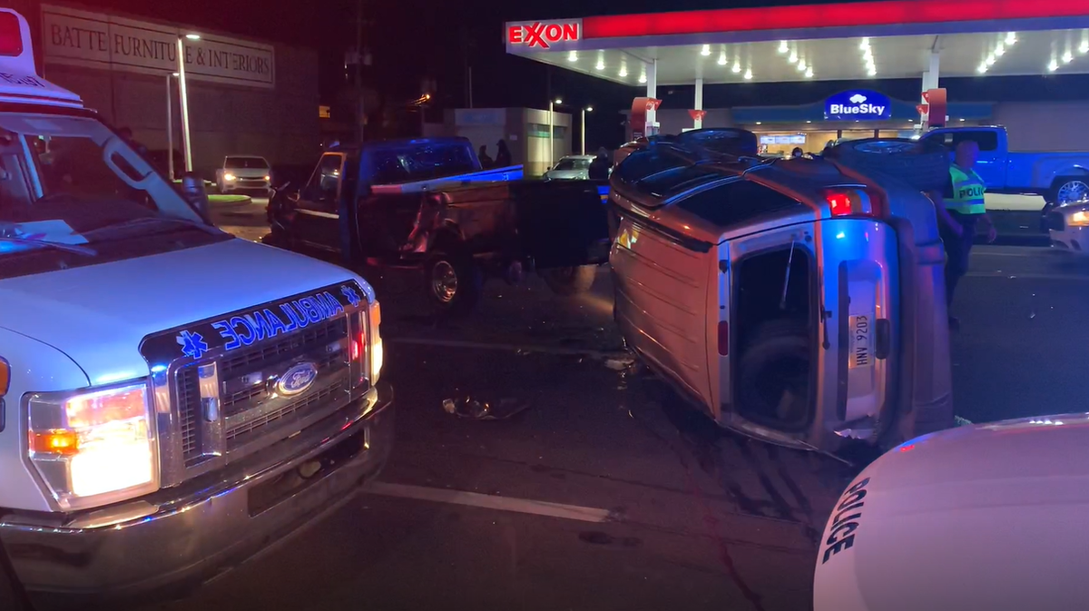 Multi-vehicle accident sends at least two people to hospital