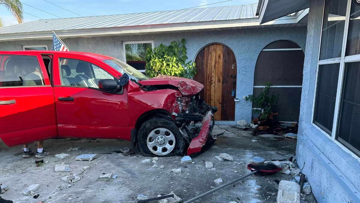 'How in the world does this happen?': Pickup truck slams into home on ...
