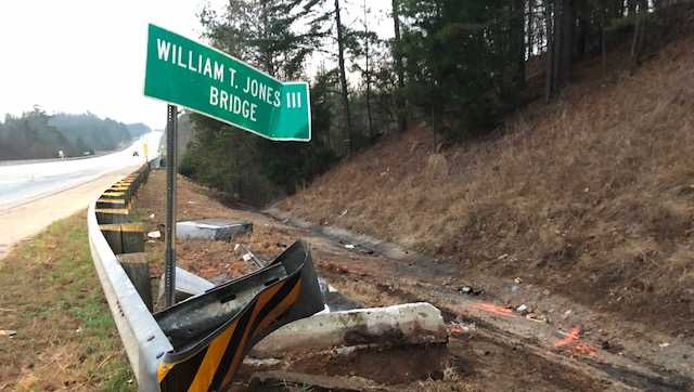 Driver dies after car hits guardrail, monument, troopers say