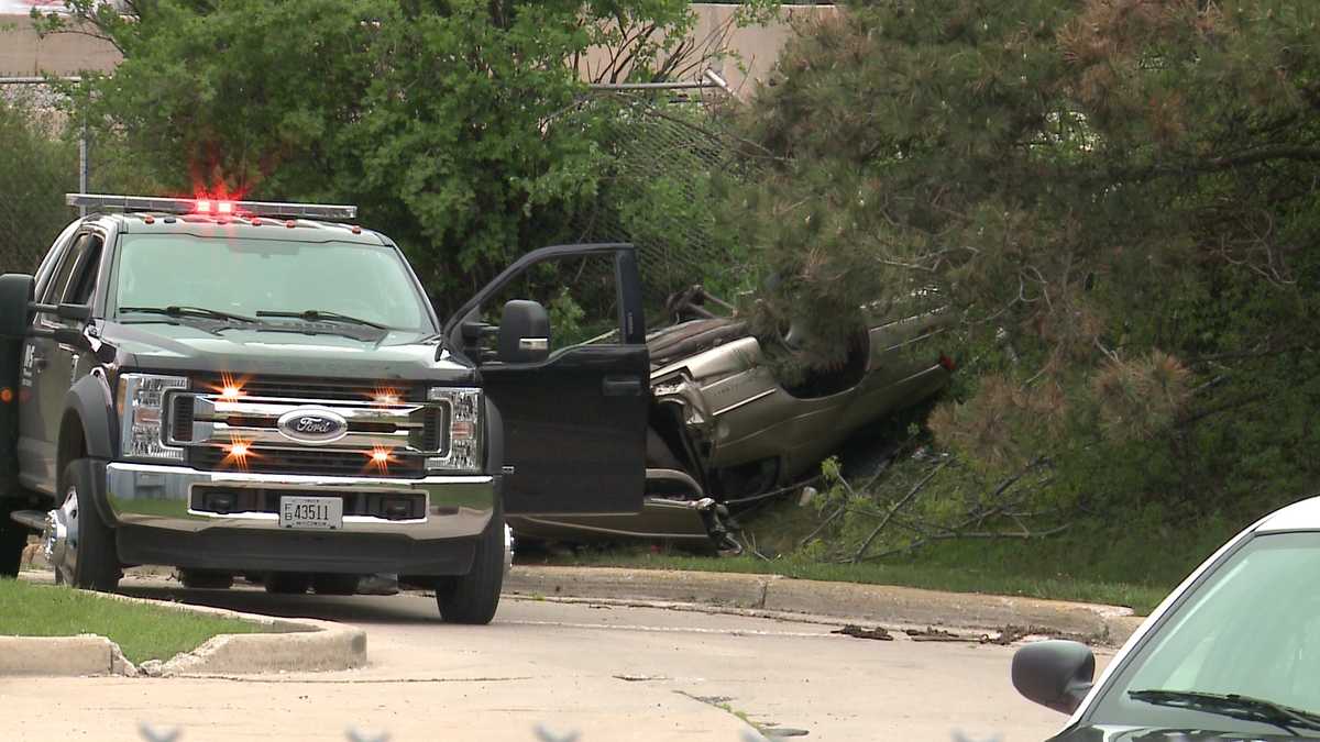 Car flies off ramp near Highway 175