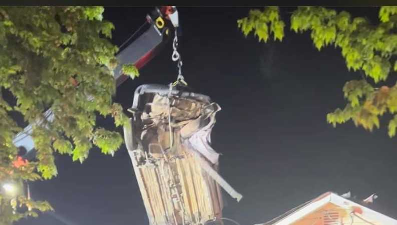 Family displaced after car lands on top of North Carolina home