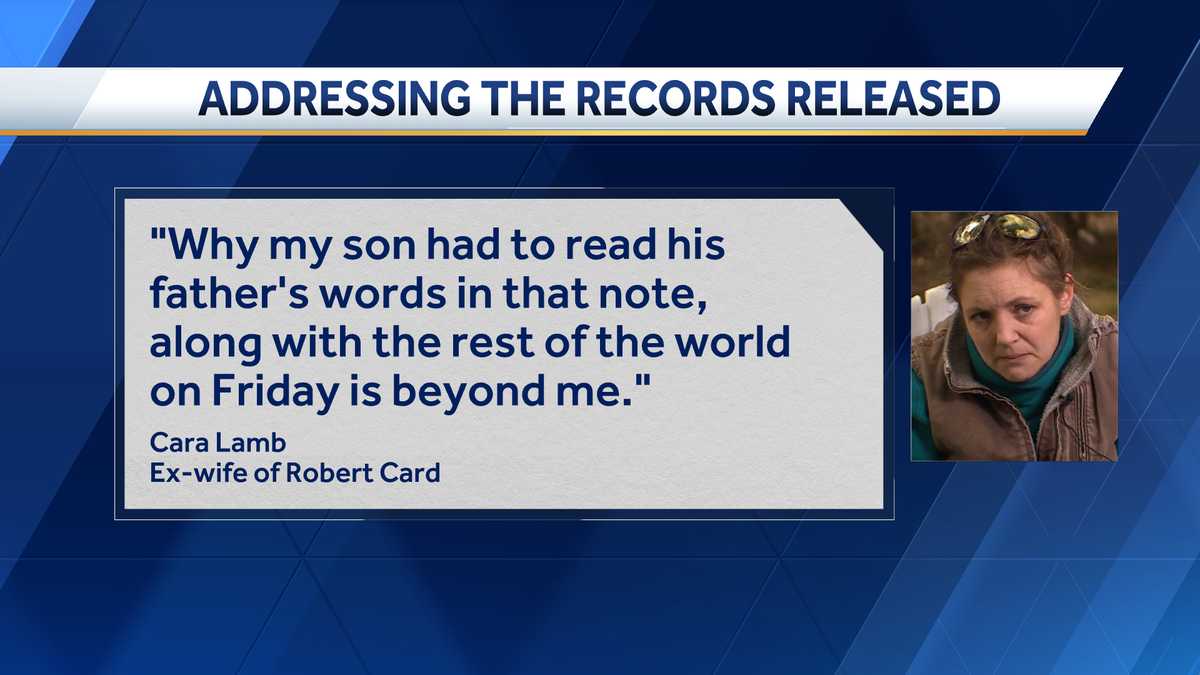 Ex-wife of Lewiston gunman addresses documents