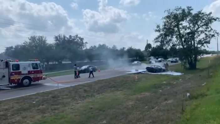 Crews respond to vehicle fire in Orange County