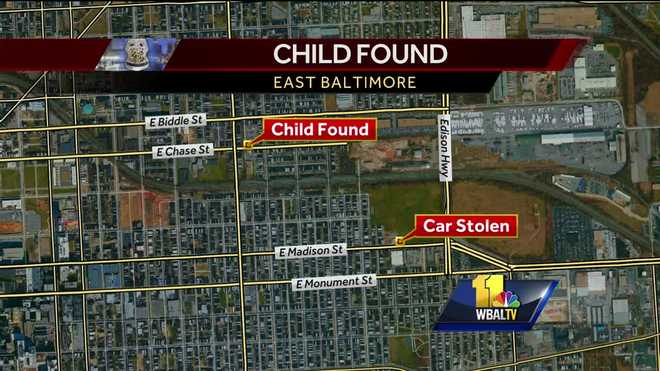 Child recovered inside stolen vehicle
