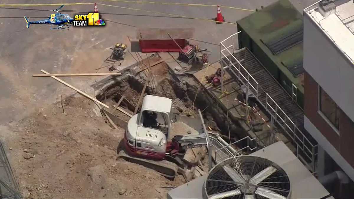 Several injured in asphalt collapse outside Carroll Hospital