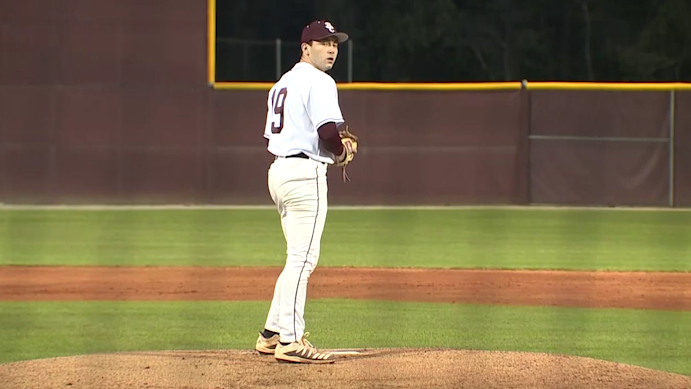 Carter Holton waiting to hear name called in MLB draft