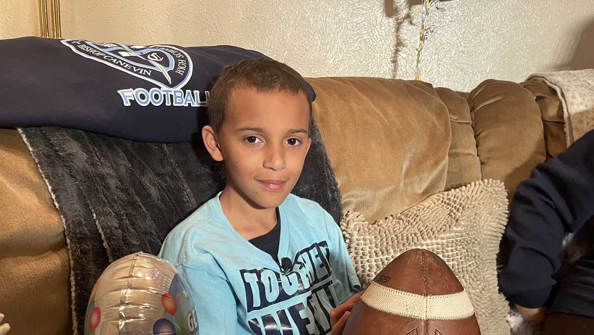 11-year-old battling heart condition honored by football team
