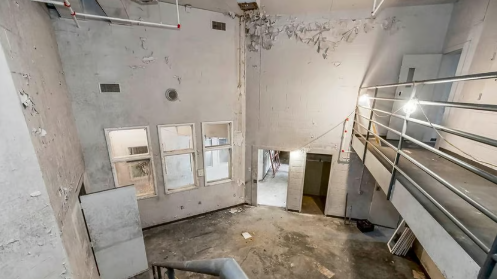 Photos show the inside of the Cass County Jail which is for sale
