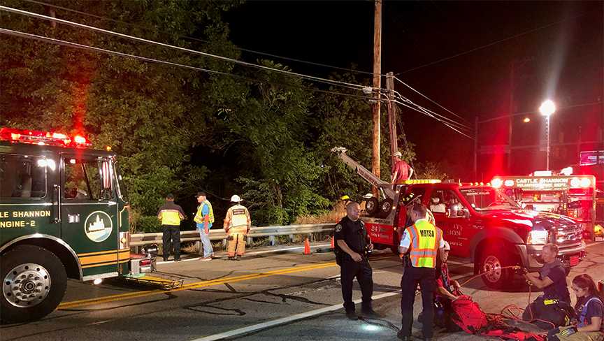 Driver taken to hospital after vehicle goes over hillside, into creek ...