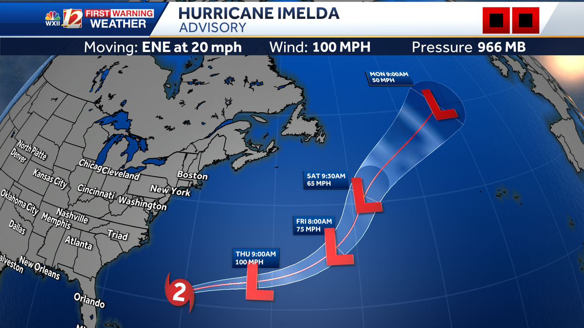 Category 2 Hurricane Imelda | Spaghetti models, NHC updates, NWS