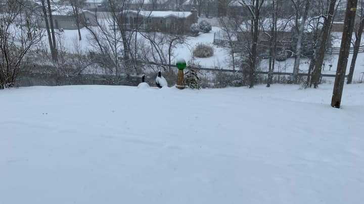 Snow blankets parts of the WLKY viewing area