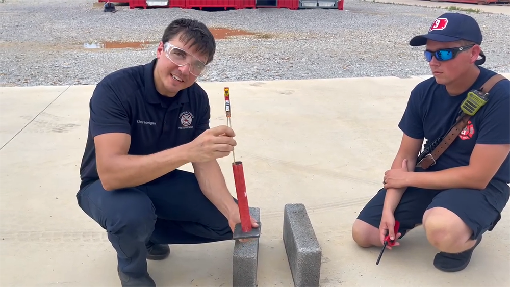 Georgia firefighters show how to set off fireworks safely: Video