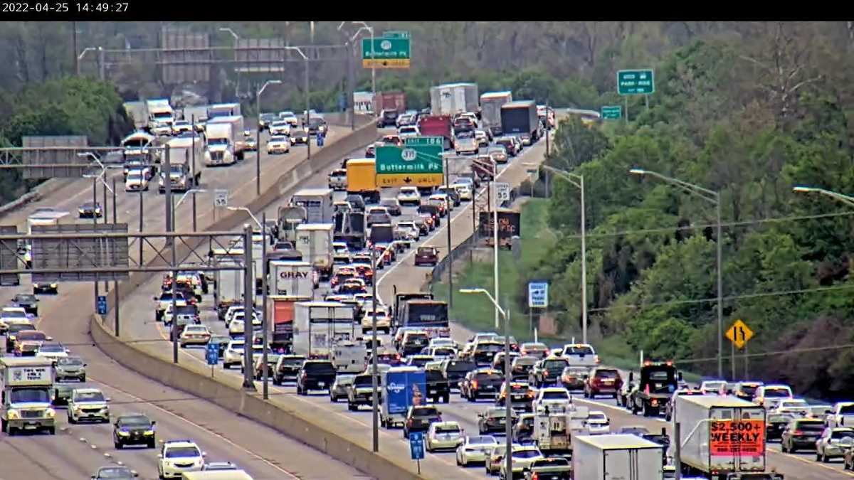 Debris blocks interstate entrance ramp in Erlanger