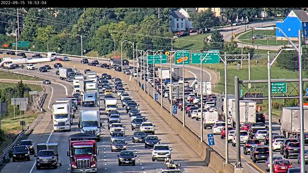 A crash is congesting traffic along northbound 71/75 in Covington