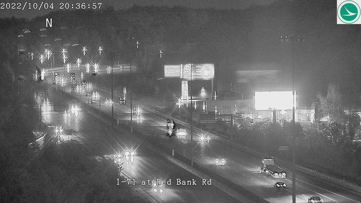 A crash is blocking a lane along South I-71 near Red Bank Road