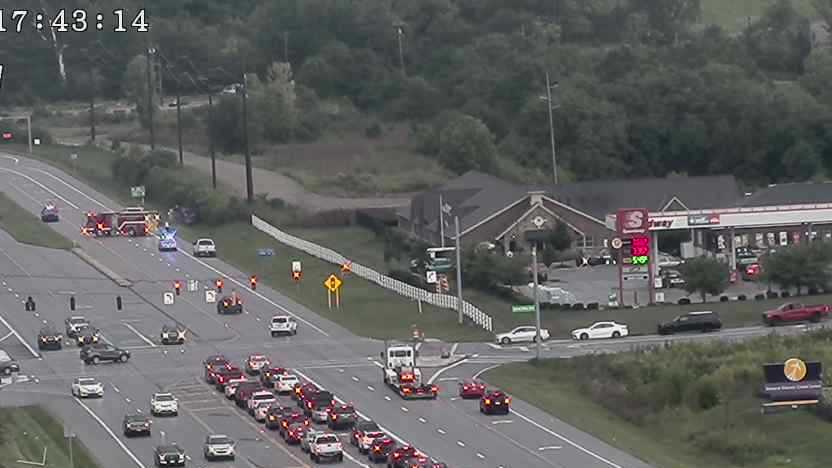 Police block State Route 48 following crash in South Lebanon