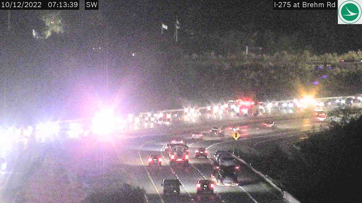 Crash on I-275 in Colerain Township blocking one lane