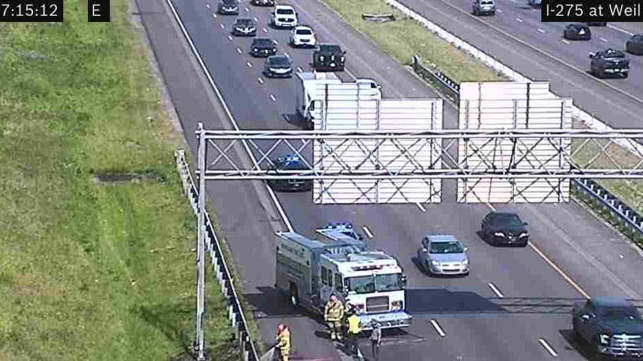 Fire reported on west I-275 in Indian Hill, crews responding