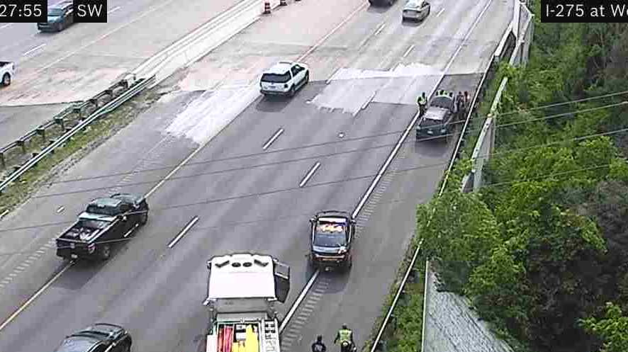 Vehicle fire reported on east I-275 in Montgomery