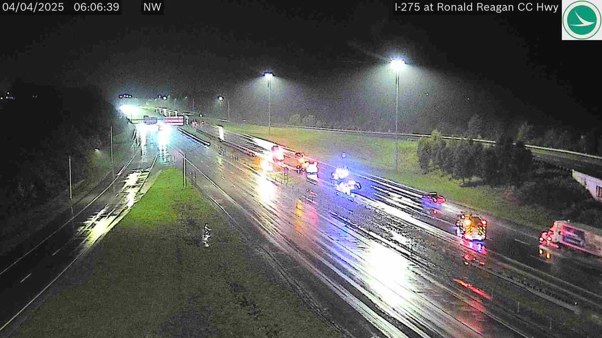 Lanes blocked on I-275 following crash in Colerain Township