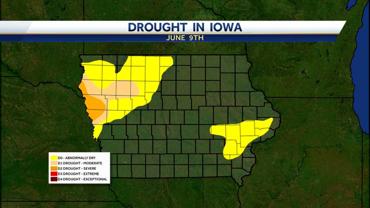 Parts of Iowa faces increased drought levels despite surplus of rain