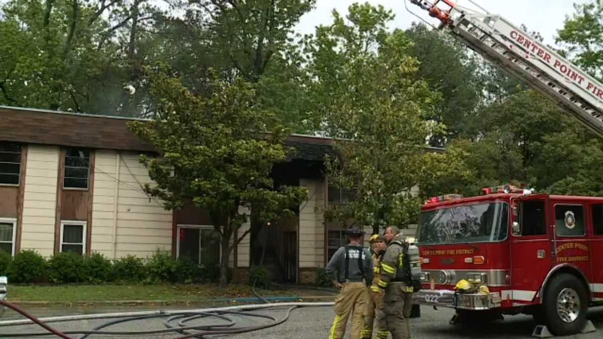 Firefighters battling apartment blaze in Center Point
