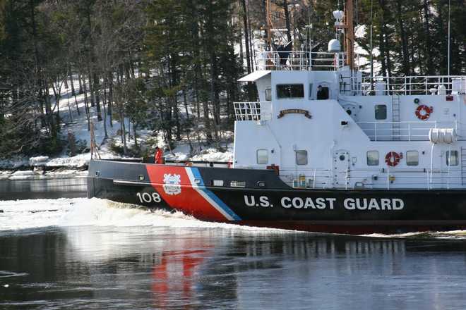 Coast Guard begins ice-breaking efforts on Maine rivers