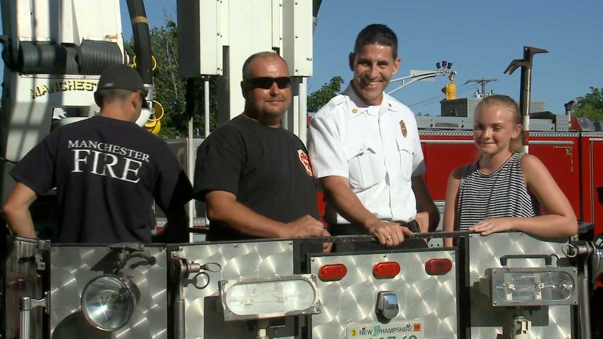 Manchester Fire Chief meets his CHaD buddy for the first time