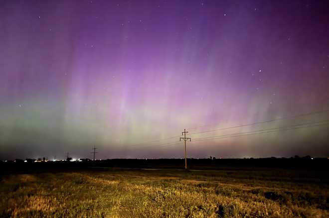 The conditions were perfect in Iowa for aurora borealis or northern lights
