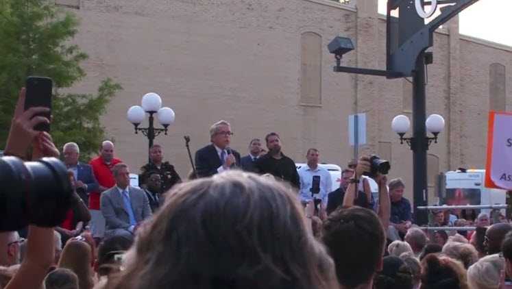 'Do something': Crowd chants at Gov. DeWine during vigil for deadly ...