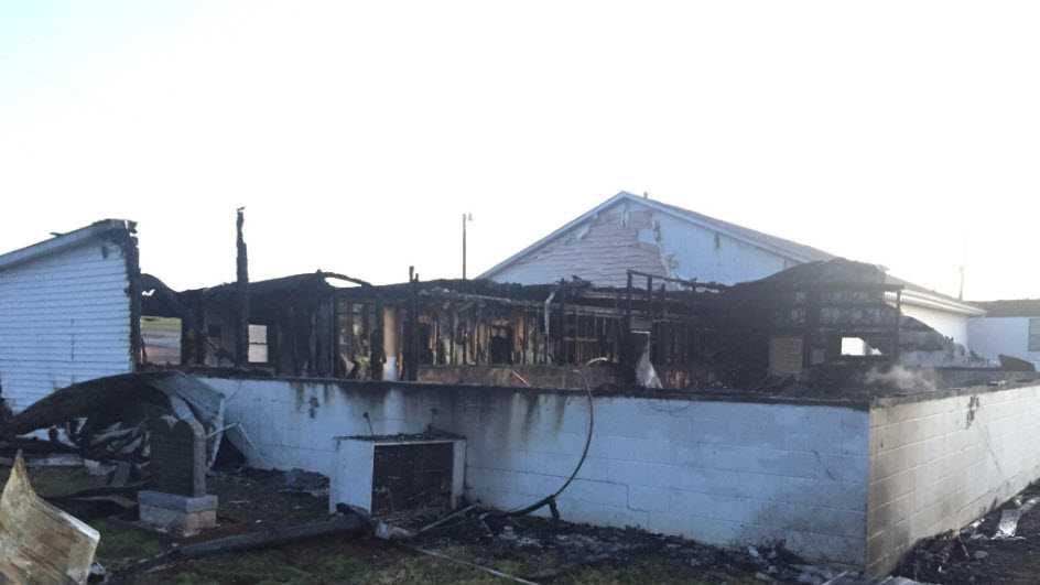PHOTOS: Pendleton County church burns in fire