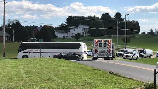 Photos: Several injured in charter bus crash in Baltimore County