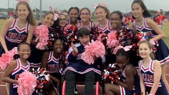 'Part of the team': Teen with disability overcomes limitations ...