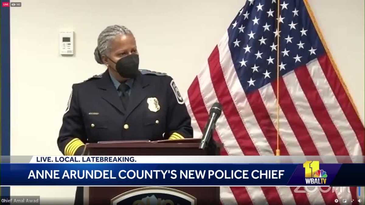 Chief Amal Awad serves first day as police chief for Anne Arundel County