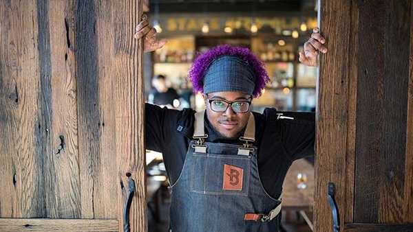 Cincinnati chef Christian Gill competing on Food Network game show