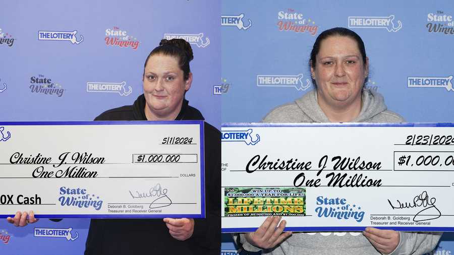 Mass. woman wins $1 million lottery prize twice in 10-week span