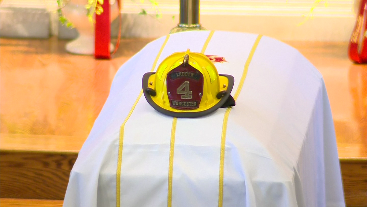 Funeral for Worcester firefighter Christopher Roy