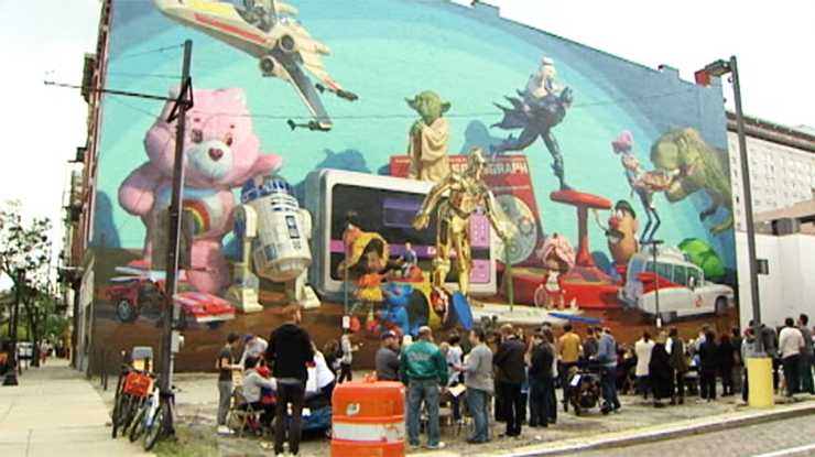 Classic toys featured in new downtown mural