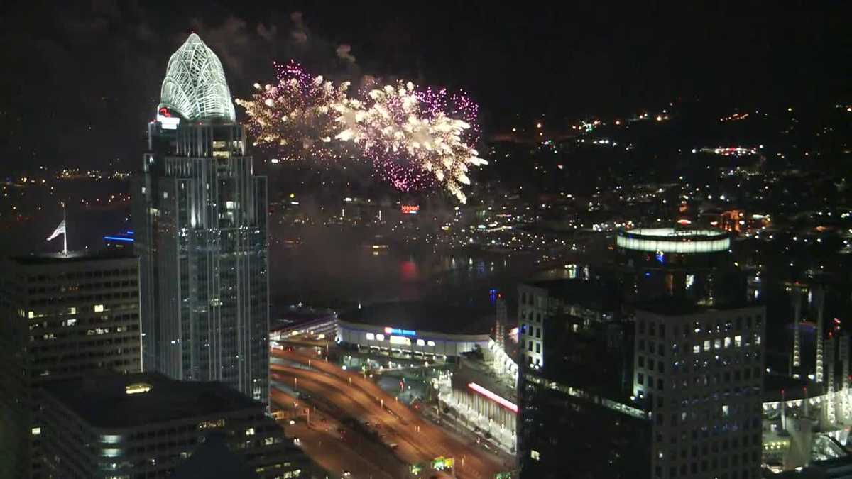 Riverfest fireworks light up night sky