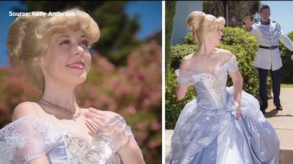 Woman born without an arm creates Cinderella costume that looks like ...