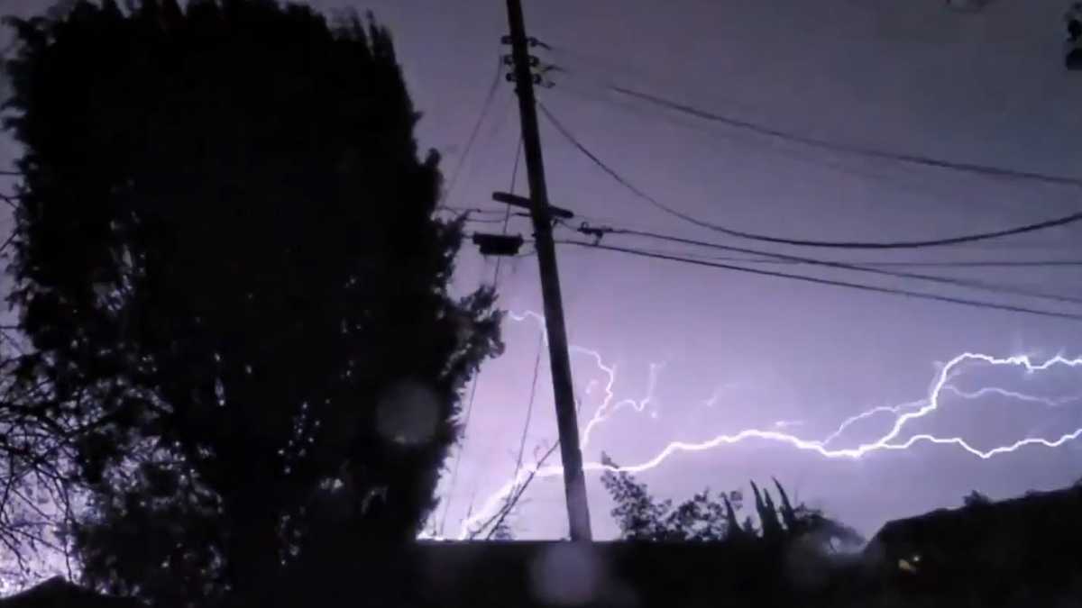 Photos: Northern California sky lit up by lightning during severe ...