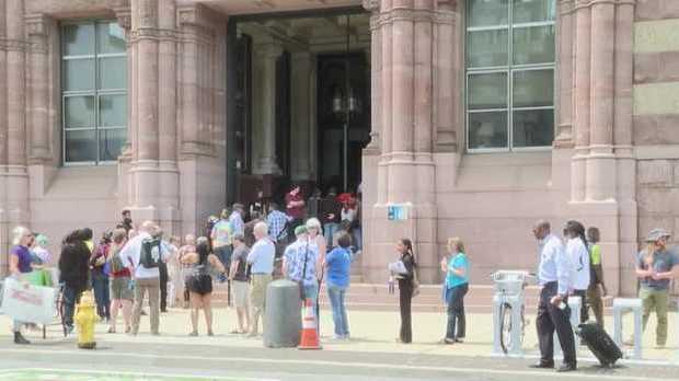 Protesters at city hall push to get affordable housing initiative on ...