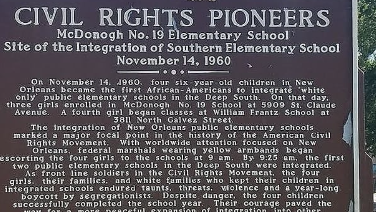 Louisiana honors 'McDonogh Three' with Civil Rights Trail marker