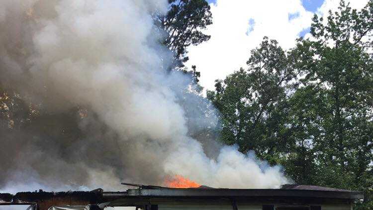 PHOTOS: Fire destroys home in Clay