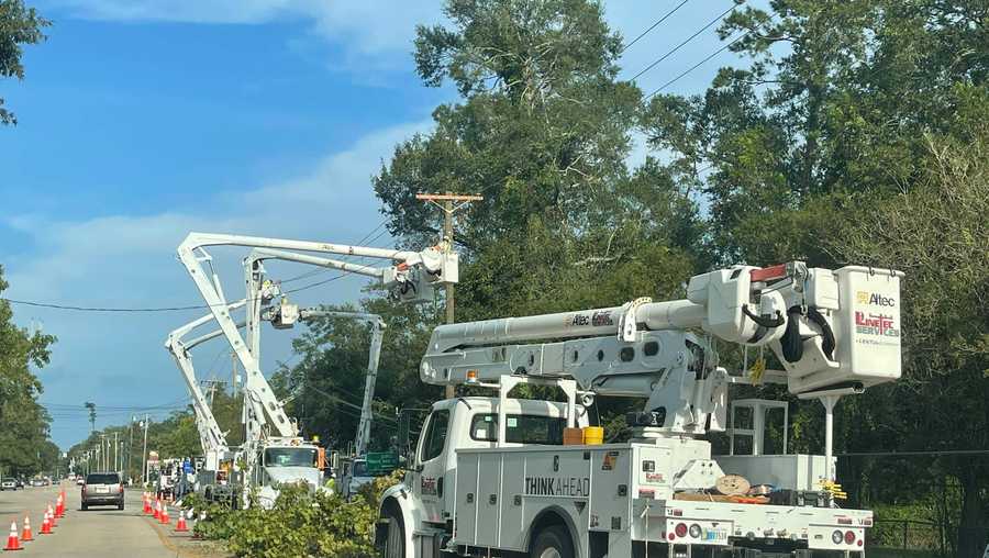 Cleco releases power restoration times for Friday