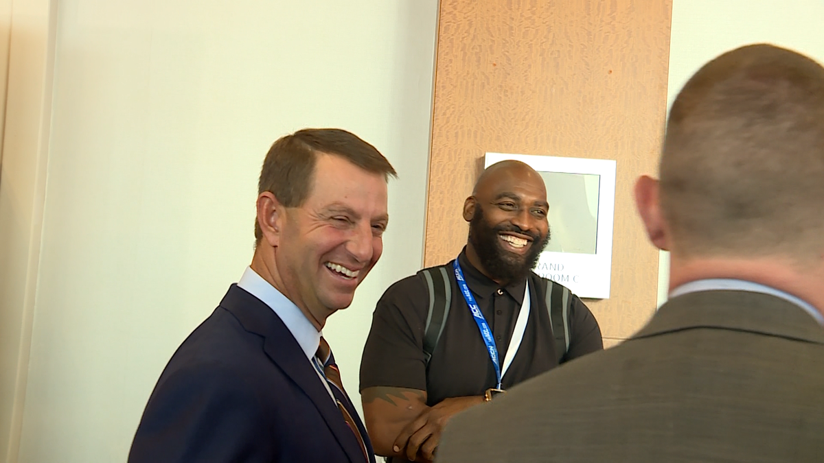 Clemson football team previews the upcoming season at ACC Kickoff in ...