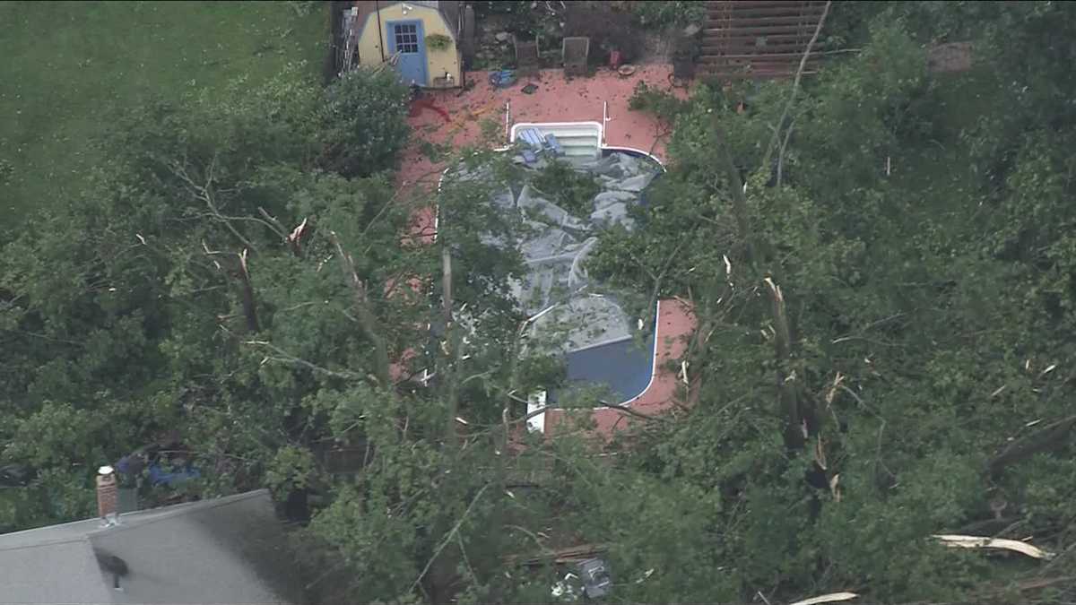 Severe storm downs trees, scatters debris in Clinton