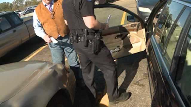 Walk through parking lot reveals half-dozen unlocked cars