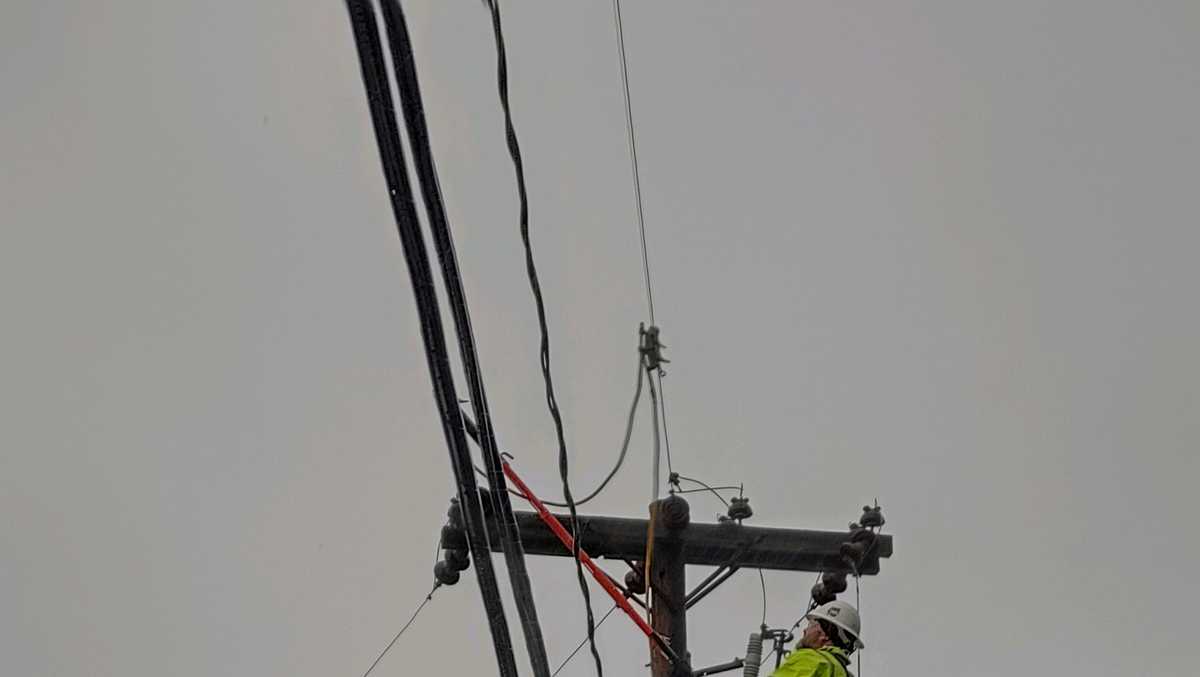 CMP crews make power restoring power after storm