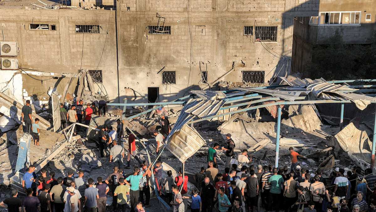 Israeli attack kills at least 16 at UNRWA school for the displaced in ...
